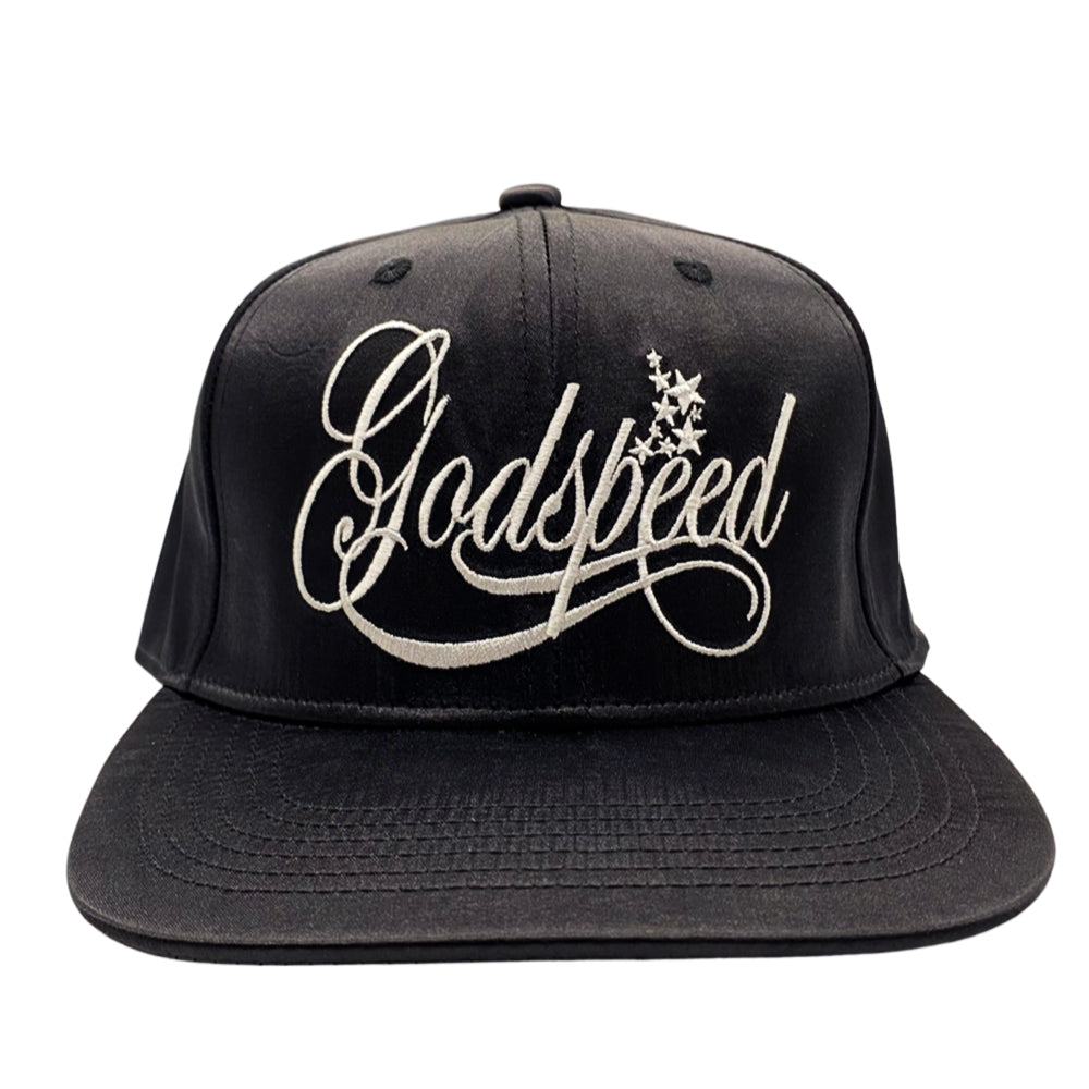 "GODSPEED" EMBROIDERED SATIN HAT – THE FAREWELL DIVISION