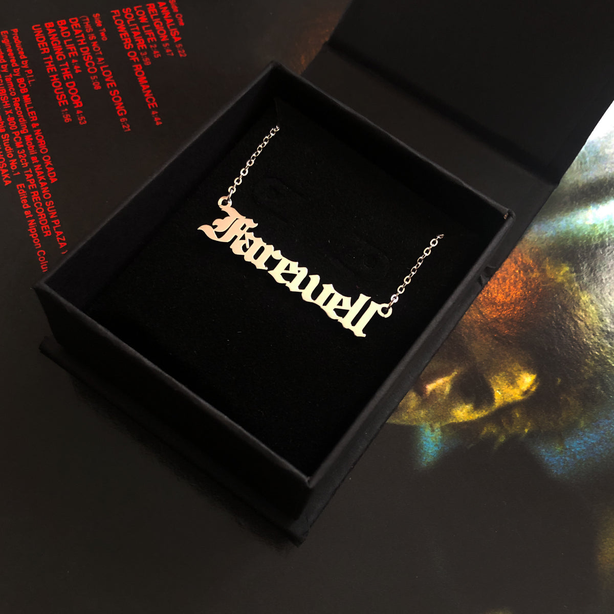 Gothic Nameplate Necklace – THE FAREWELL DIVISION